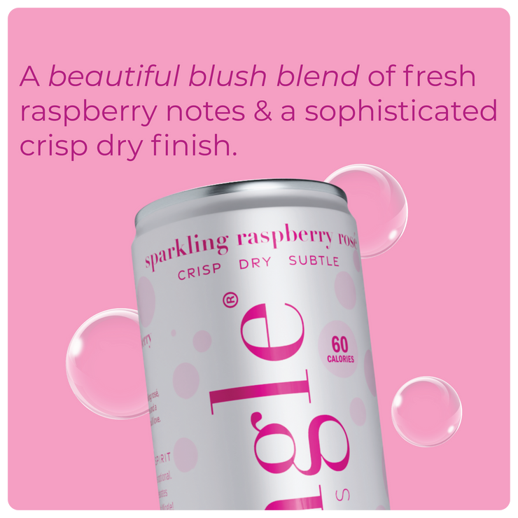 Sparkling Raspberry Rosé - Mingle Mocktails - Non Alcoholic Beverages